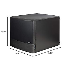 Fractal Design Node 804 - Black - Cube Compact Computer Case - mATX - High Airflow - Modular Interior - 3X Fractal Design Silent R2 120mm Fans Included - USB 3.0 -Window Side Panel