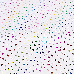 MR FIVE 25 Sheets Rainbow Tissue Paper Bulk,20" x 28",Glitter Tissue Paper for Gift Bags,Rainbow Sparkle on White Tissue Paper,Gift Wrapping Tissue Paper for Graduation,weddings,Birthday,Holiday Party