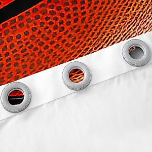 Manfei Kids Basketball Window Curtains Fire Basketball Window Drapes for Boys Teens Room Decor, Sports Gaming Theme Window Treatments Grommet Top 2 Panel Set Bedroom Curtains, 38Wx54L inch