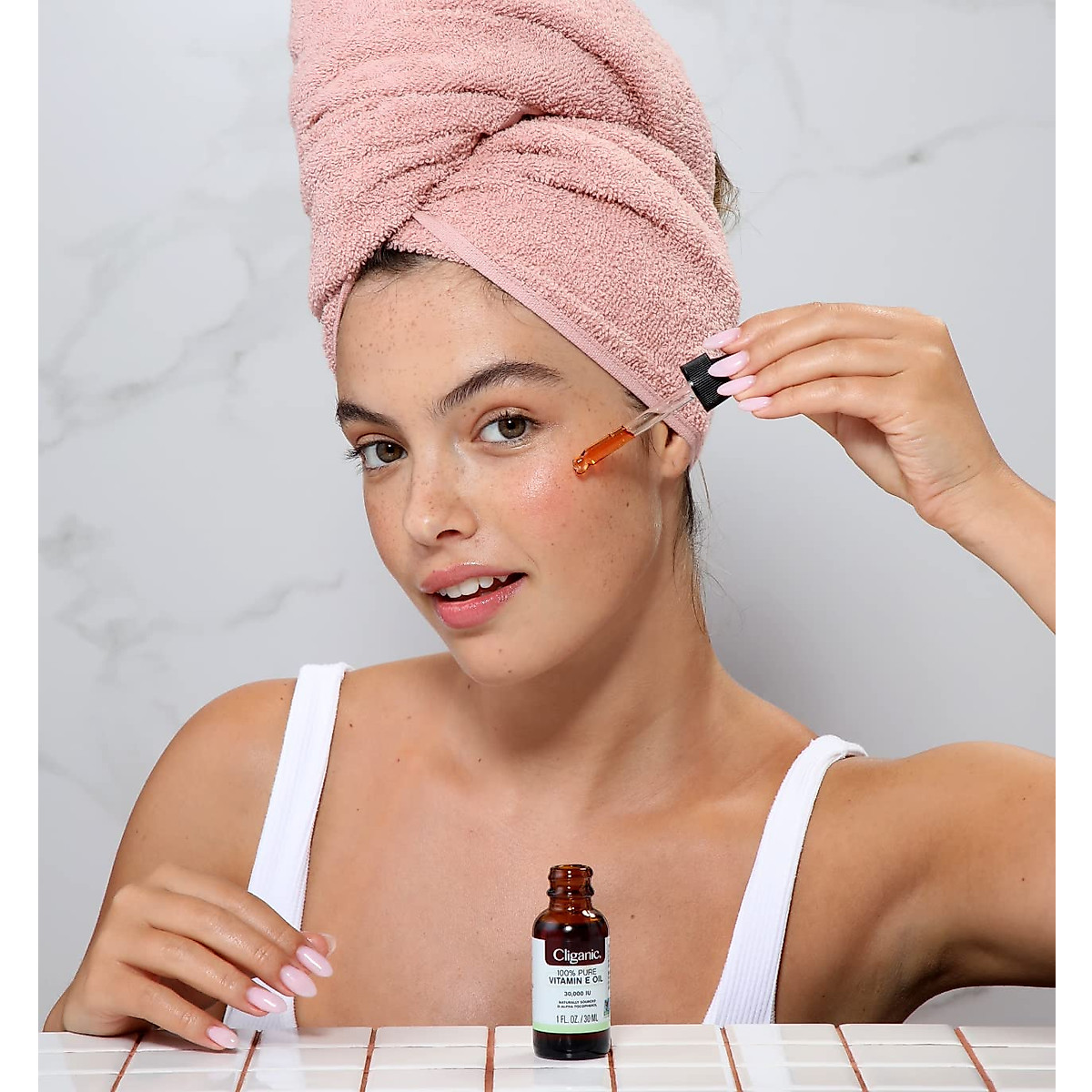 Cliganic 100% Pure Vitamin E Oil for Skin, Hair & Face - 30,000 IU, Non-GMO Verified | Natural D-Alpha Tocopherol