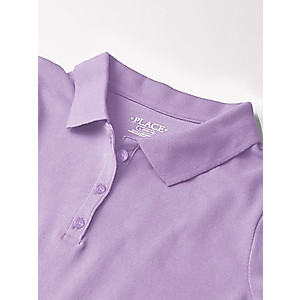 The Children's Place girls Uniform Pique Polo Shirt, Purple Prose, M 7 8 US