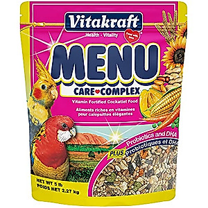 Vitakraft Menu Vitamin Fortified Cockatiel Food, 5 lb