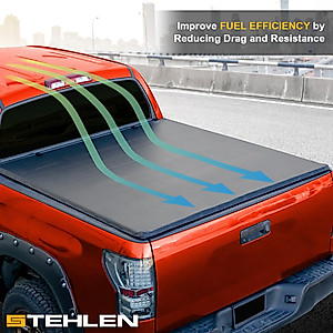 Stehlen 714937188792 Compatible with 2004-2014 Ford F150 / 2006-2008 Lincoln Mark LT 5.5 Feet (66") Short Bed Lock and Roll Up Tonneau Cover - Black