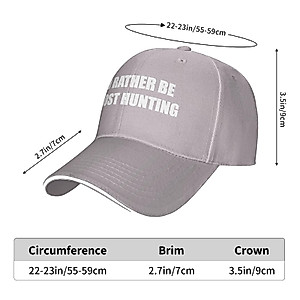 I'd Rather Be Ghost Hunting Funny Hats Adjustable Trucker Baseball Cap Sports Women Men Gray