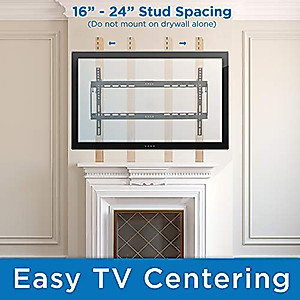 Mount-it! Slim Tilting TV Wall Mount Bracket | Low Profile Tilt TV Mount for Samsung, Sony, Vizio, TCL, LG, Sharp 32 to 65 Inch LCD/LED/4K TVs