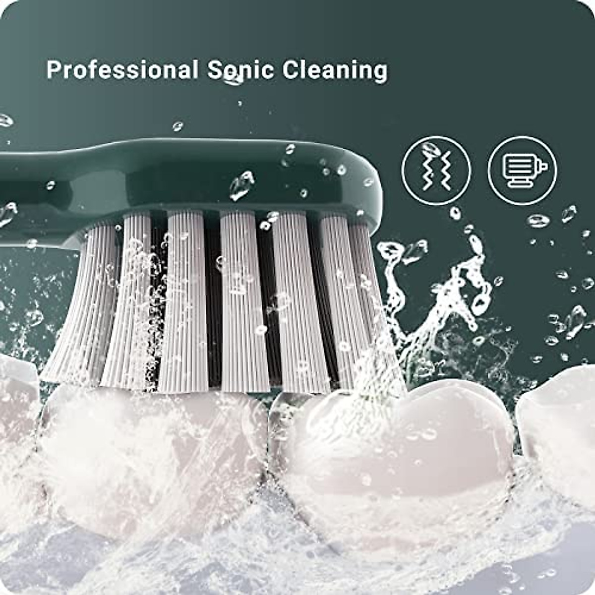 Hyslor Electric Toothbrush, Sonic Electric Toothbrush for Adult, 330 Days on Single Charge, 5 Modes 3 Intensity Levels, Pressure Sensor, 2 Minute Timer, 30 Second Interval, Smart Memory Mode