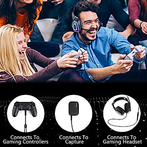 Akingdleo Game Capture Party Link Cable Adapter Compatible for Elgato,HD60 S+ Party Chat Capture Cable, Party Chat Adapter Cable Compatible for Xbox One X/S PS4 PS5