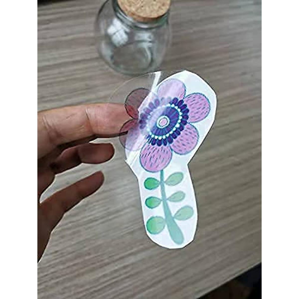 Bleidruck 50 Sheets Paper - 25 sheets 8.25x11.7 Inches Holographic Premium Cold Laminated Film & 25 Sheets A4 Crystal Clear Printable Vinyl Sticker Paper