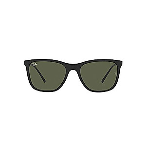 Ray-Ban Rb4344 Square Sunglasses, Black/Green, 56 mm