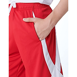 5 Pack Big Boys Youth Athletic Mesh Basketball Shorts with Pockets Quick Dry Activewear (Set 3, Small)