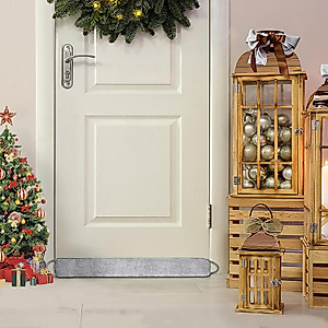 Triangle Under Door Draft Stopper Noise Blocker 38 Inches for Door Bottom Air Seal Insulation and Soundproof, Heavy Duty Weather Guard Snake Stripping, Gray