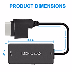 Y.D.F Xbox 360 HDMI Converter, Xbox 360 to HDMI Converter HD Link Cable for Xbox 360, Xbox 360 to HDMI Support 720P / 1080P. Compatible with Xbox 360 and Xbox 360 Slim.