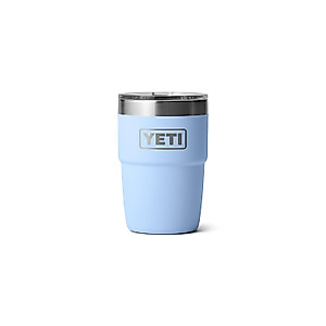 YETI Rambler 8 oz Stackable Cup, Stainless Steel, Vacuum Insulated Espresso Cup with MagSlider Lid, Big Sky Blue