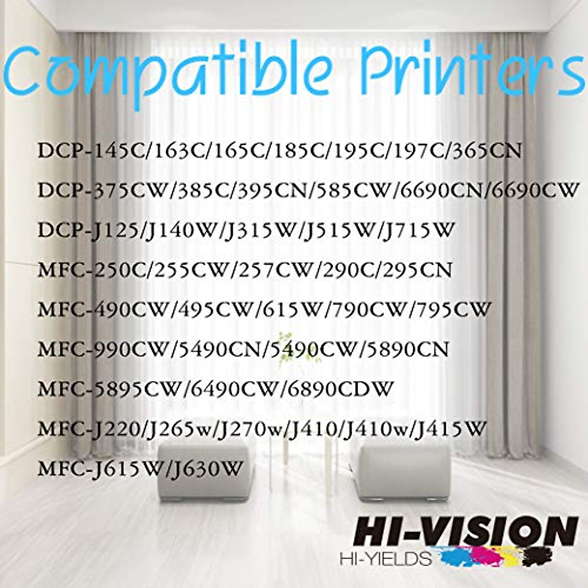 HI-VISION HI-YIELDS ® Compatible Ink Cartridge Replacement for Brother LC61 (4 Black, 4 Cyan, 4 Yellow, 4 Magenta, 16-Pack)