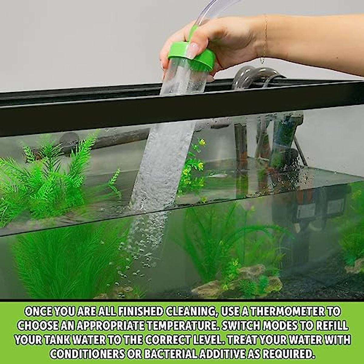 Python No Spill Clean and Fill Aquarium Maintenance System, Gravel Cleaner and Water Changer, 100 Foot