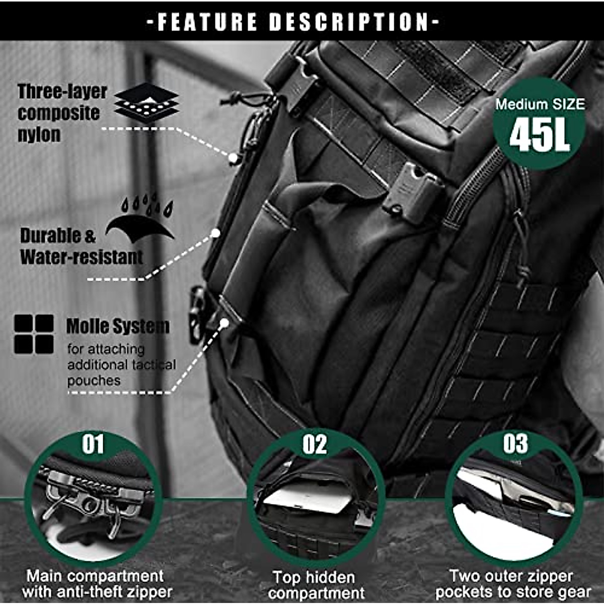 WolfWarriorX Gym Bag Duffle Bags Backpack Travel Weekender Bag for Men Women Workout Bag for Military,Sports,Overnight,Basketball,Tactical,Football Waterproof & Tear Resistant Coyote 45L