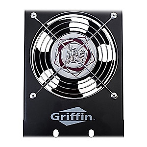 GRIFFIN Rackmount Cooling Fan | 3U Ultra-Quiet Triple Exhaust Fans, Keep Studio Audio Equipment Gear Cool | Rack Mount on Network IT System Server Rails | DJ PA AMP Temperature Control Panel Cabinet