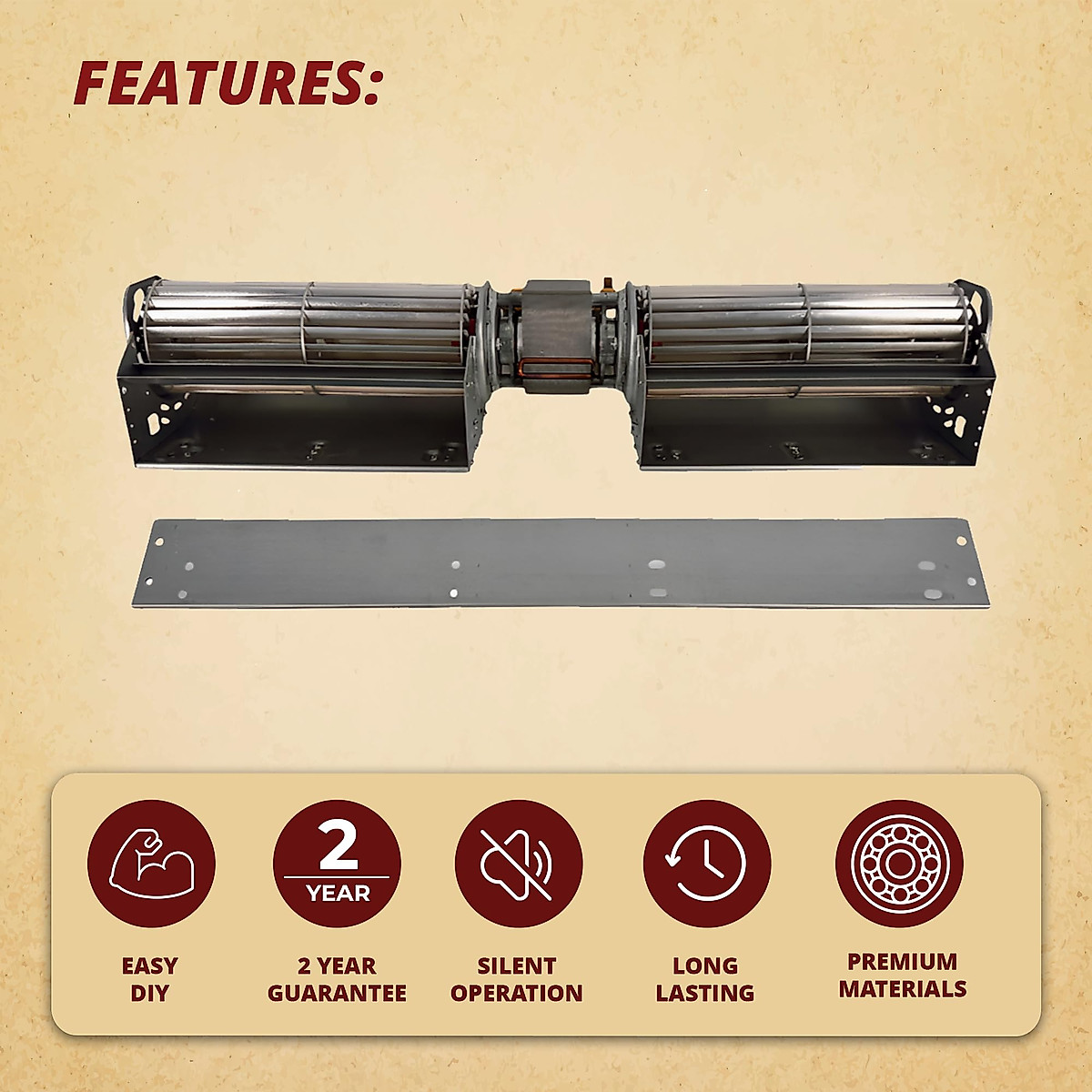 Harman 1-00-29145 Convection Fan Distribution Room Air Blower Fan Fits XXV, XXV-TC, P35 Insert, Accentra Cast Part 3-21-29045 1-10-29145