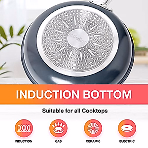 Mueller Sapphire UltraClad Kitchen Pots and Pans Set Nonstick Induction Cookware Sets -24pc Induction Pots and Pans for Cooking Kitchen Cookware Sets,Frying Pans Nonstick Pots and Pans Set