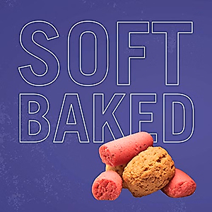 Three Dog Bakery Soft Baked PB&J Bites, Peanut Butter & Strawberry Flavor, Premium Treats for Dogs, 13 Ounce Box, brown (320035)