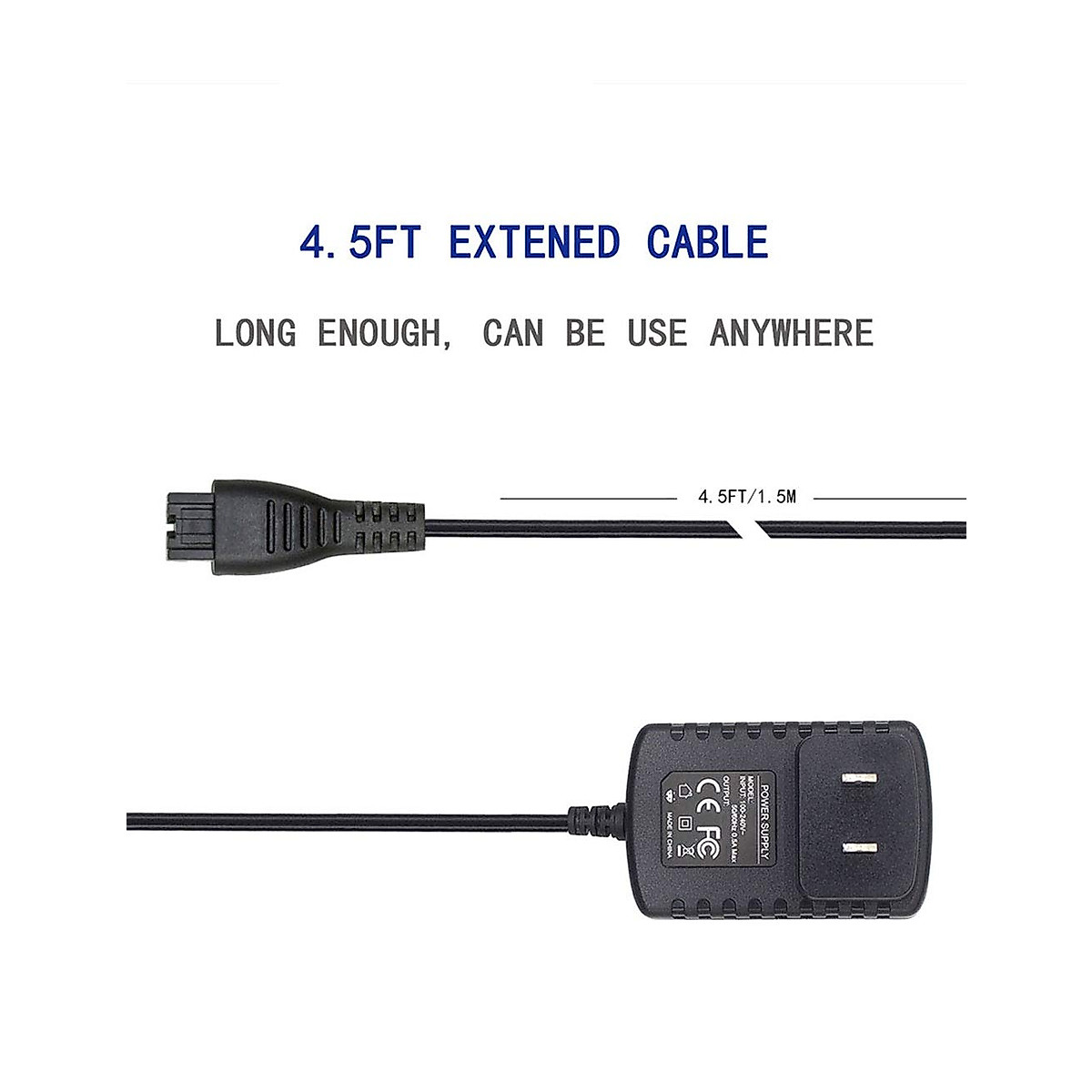 TEVSINPO 5.4V Power Cord for Panasonic 3 4 5 Shaver Electric Blade Charger for ES-LV65-S ES-LA93-K ES-RT51-S ES-LA63-S ES-LV95-S Power Charger Replacement Power Cord Supply for Panasonic Razor