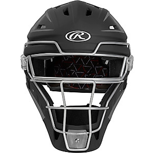 Rawlings | VELO 2.0 Catcher's Helmet | Baseball | Junior (6 1/2" - 7") | Black/Graphite