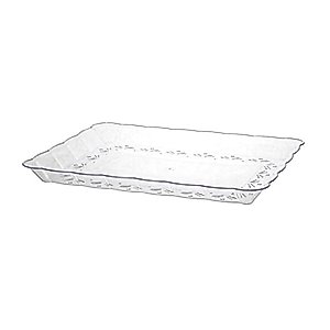 [Clear- 6 Pack] HomeyGear Plastic Rectangle Serving Tray Appetizer Platter Clear 9X13 Inch Food Party Dish Disposable Pack of 6