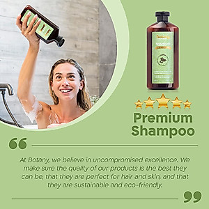 Botany Natural Shampoo for all Hair types with Organic Coconut Oil, Tea Tree, and Aloe Vera - Vegan Shampoo for Women and Men SLS/SLES, Silicon, Paraben and Cruelty Free,17.6 oz