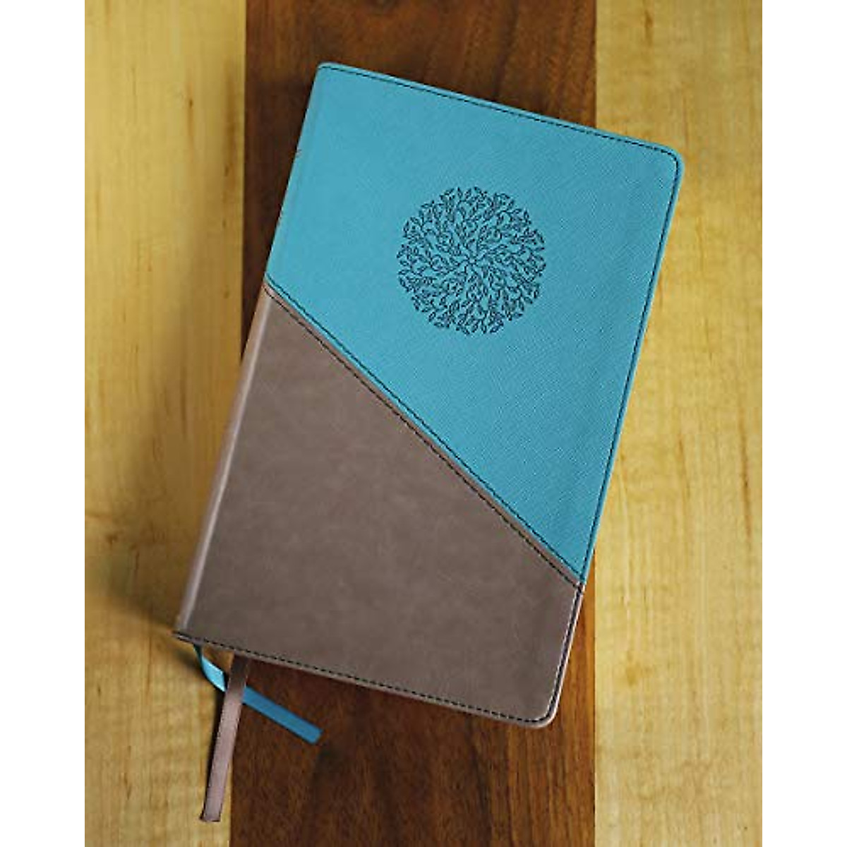 NIV, Personal Size Bible, Large Print, Leathersoft, Teal/Gold, Red Letter, Comfort Print