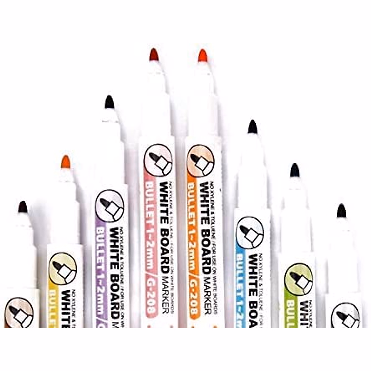 YES4QUALITY Magnetic Dry Erase Markers with Eraser Cap - 8 Pack, Fine Tip, Low Odor - White Board Markers Perfect for Dry Erase Whiteboards in the Office, Classroom or at Home