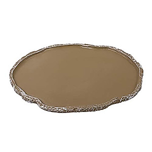 POPETPOP Reptisoil Reptiles Reptile Feeding Bowl Resin Thicken Water Dish Bowl Breeding Tray Feeding Plate for Lizard Snake Gecko Turtle Iguana Tortoise Reptisoil Auto Feeder