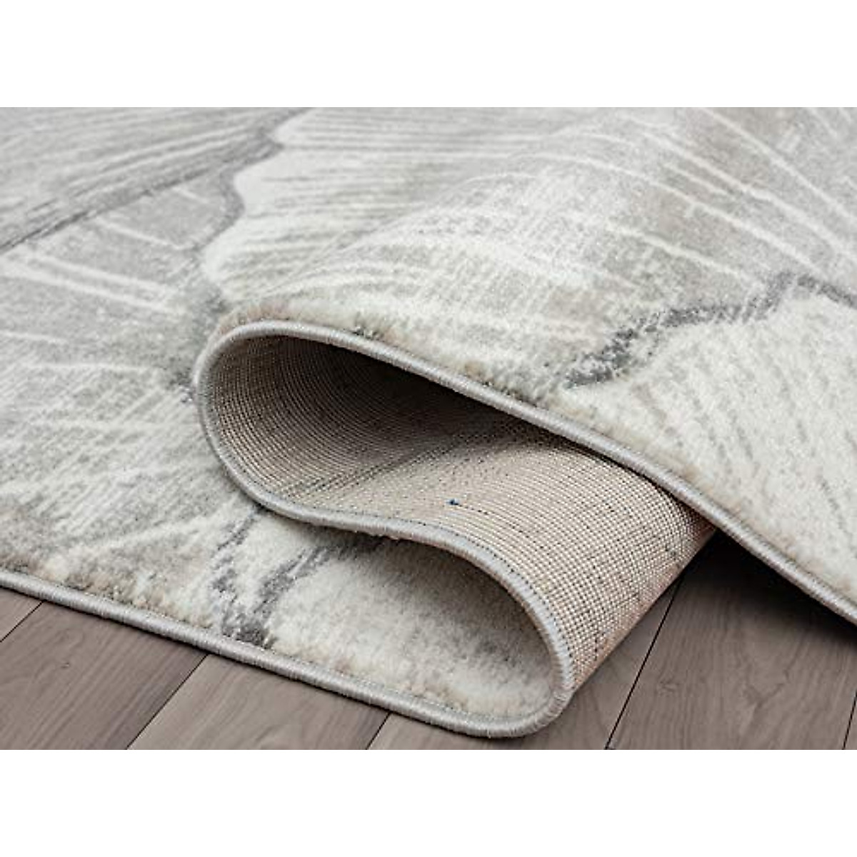 Abani Rugs Porto PRT220 Contemporary Beige Shell Area Rug 3' X 5'