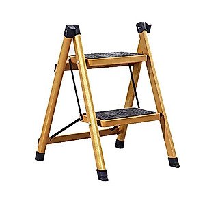 PENGJIE Folding Ladder Step Stool Ladder Stool 2 Step Folding Heavy Duty Steel Portable Anti Slip Mat Tread Compact 150 Kg Capacity