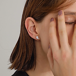 JUSTKIDSTOY Cat Earrings S925 Sterling Silver Cute Animal Kitten Stud Earrings cat Jewelry Gifts for Women Girls Hypoallergenic Earrings for Sensitive Ears