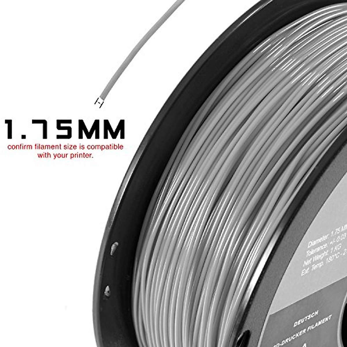 HATCHBOX PLA PRO+ 3D Printer Filament, Dimensional Accuracy +/- 0.03 mm, 1 kg Spool, 1.75 mm, Yellow