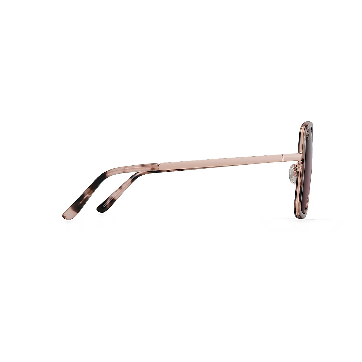 Maui Jim Men's and Women's Pua Polarized Fashion Sunglasses, Pink Tortoise w/Rose Gold/Maui Rose®, Medium