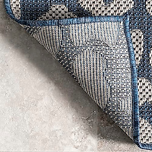 nuLOOM Terenia Leopard Indoor/Outdoor Area Rug, 8' x 10', Blue