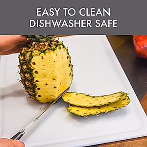 Dexas NSF Polysafe Pastry/Cutting Board with Well, 15 by 20 inches, White