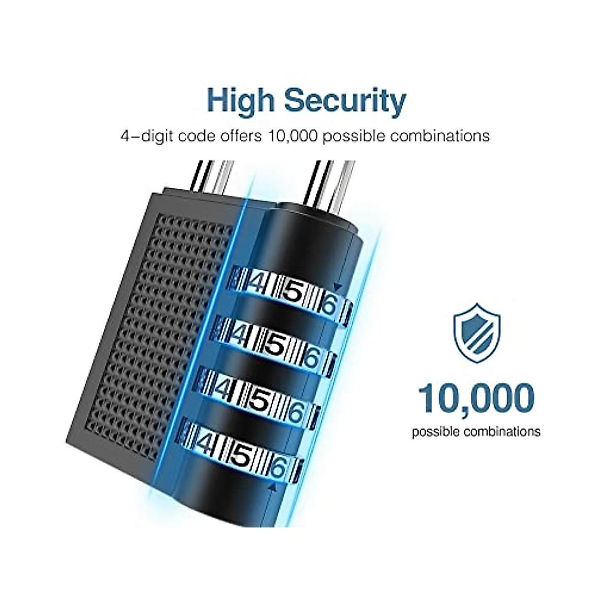 Puroma 2 Pack Combination Locks Outdoor Waterproof Padlock for School Gym Locker Outdoor Fence Hasp Cabinet Toolbox Locker (Black)