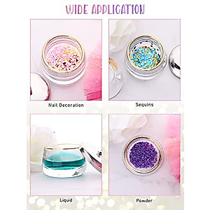 TOROKOM 2Pcs Dappen Dish Glass Monomer Dish with Lid for Acrylic Nails Small Clear Nail Cup Containers for Liquid Powder Damping Dapping Dish Holder Supplies