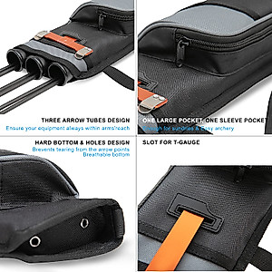 Perogen Flipside 3-Tube Compact Hip Target Quiver Holder for Adults, Target Practicing and Target Shooting (Black)