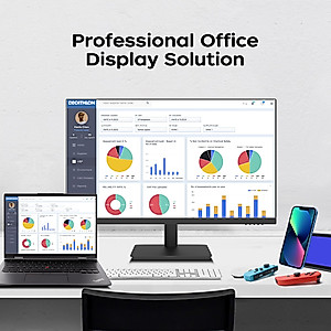 Viewedge 27 inch Monitor with 2K 2560 x 1440 IPS Panel 75hz | Computer Monitor 27 inch QHD with HDMI, DP and Wall Mountable | Eye Protection PC 1440p Monitor for Working and Gaming