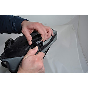 Seattle Sports LocoDry Splash PacknModPok - Lightweight 20L Waterproof Dry Bag Backpack with Breathable Silicone Shoulder Straps, Gray/Black