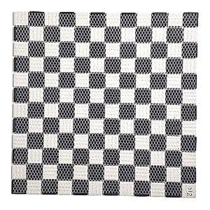 TDPW-UGBW1X1-400 Black Greyish Charcoal & White Checkered Unglazed Porcelain 7/8 Inch Square Mosaic Tile for Bathroom Floors, Walls, Kitchen Backsplash and Pool (Not Peel and Stick) - Box of 5 Sheets