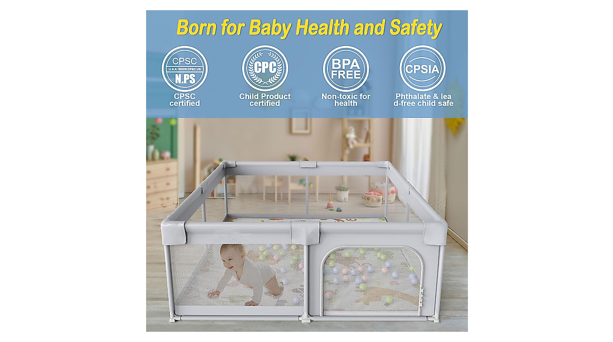 Palopalo Large Baby Playpen Playard - Safe Indoor & Outdoor Fun