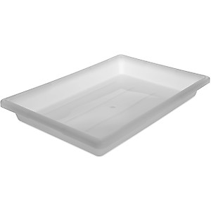 Carlisle FoodService Products Storplus 5 Gallon Food Storage Container with Stackable Design for Kitchen and Restaurants, Polyethylene (Pe), White, (Pack of 6)