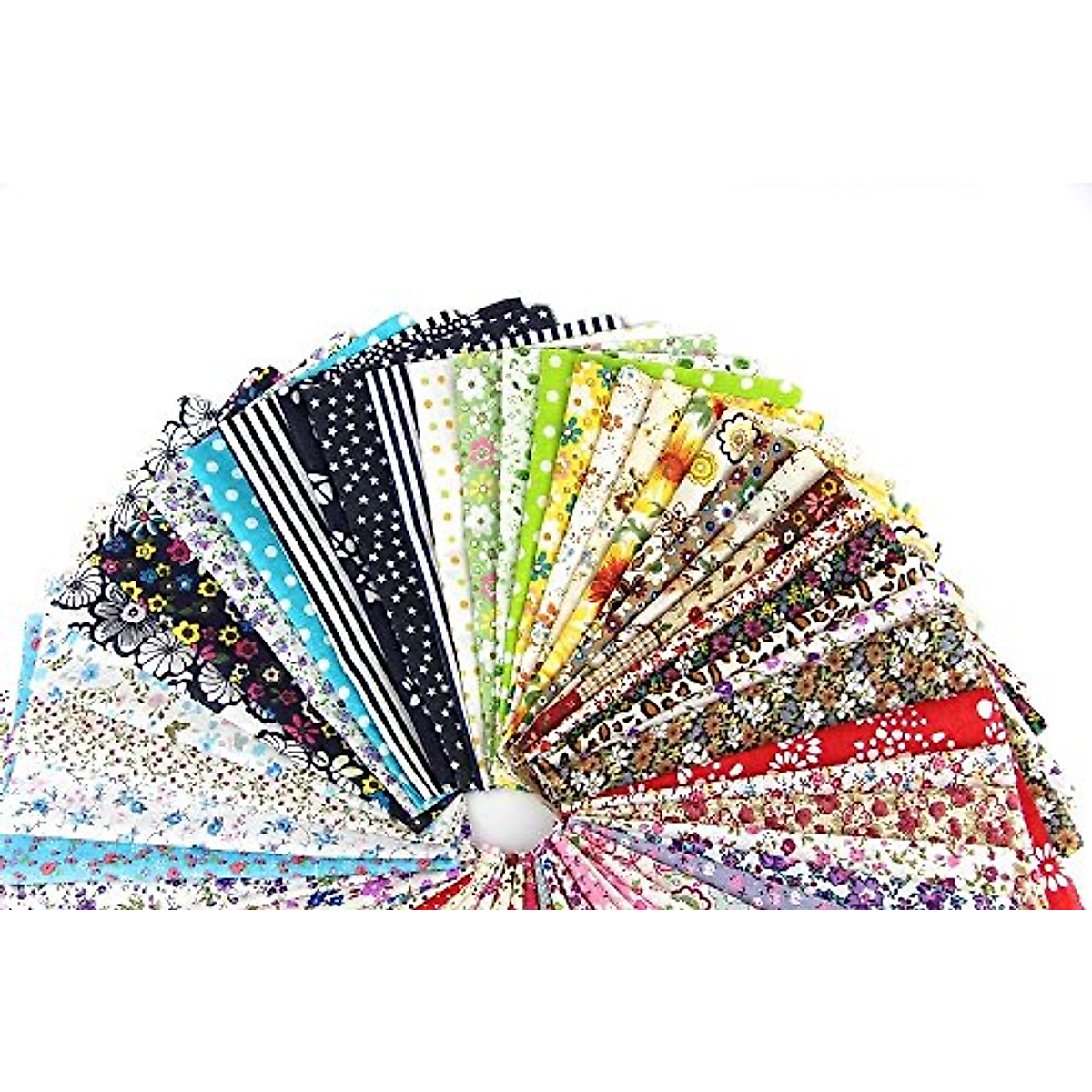 RayLineDo 60 Pcs Fabric Cotton 100% Printed Boundle Patchwork Squares of 2025cm