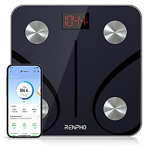 RENPHO Bluetooth Scale for Body Weight, Smart Weight Scale Digital Body Fat BMI Bathroom Scale, Elis 1 Body Composition Monitor with Health Analyzer, 396 lbs