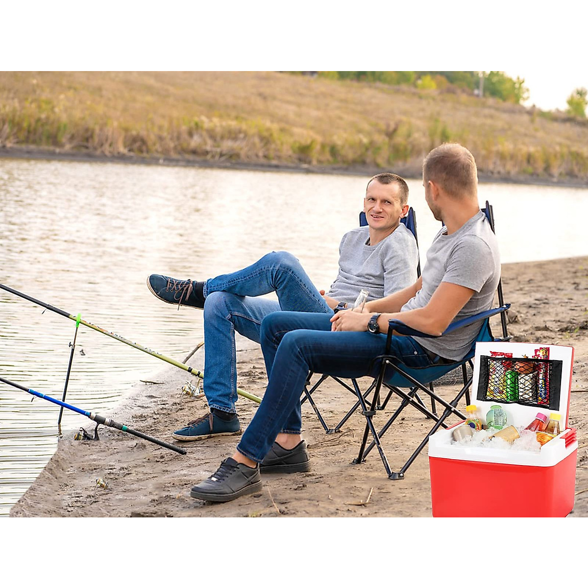 2 Pack Cooler Storage Nets for Dry Storage and Organization Cooler Organizer Camping Cooler Accessories Durable and Resilient