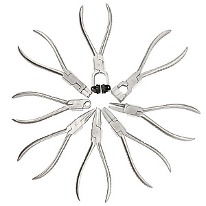 Deluxe 14pcs Optical Eyeglass Repair Tool Kit Stainless Steel Glasses Repair Set with 8 Pliers and 6 Screwdrivers